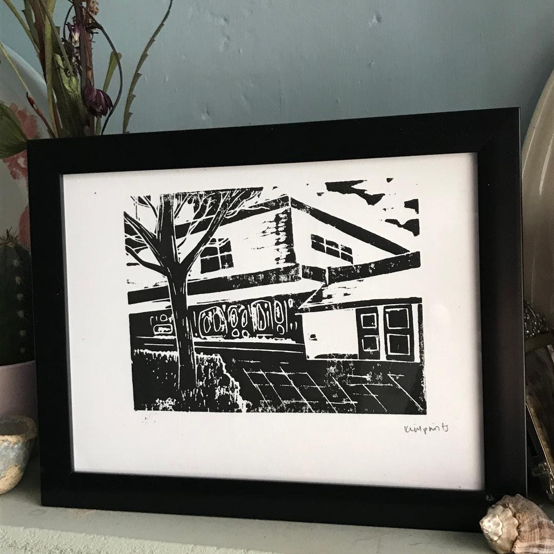 Hitchin Library, Linocut Print - Etsy