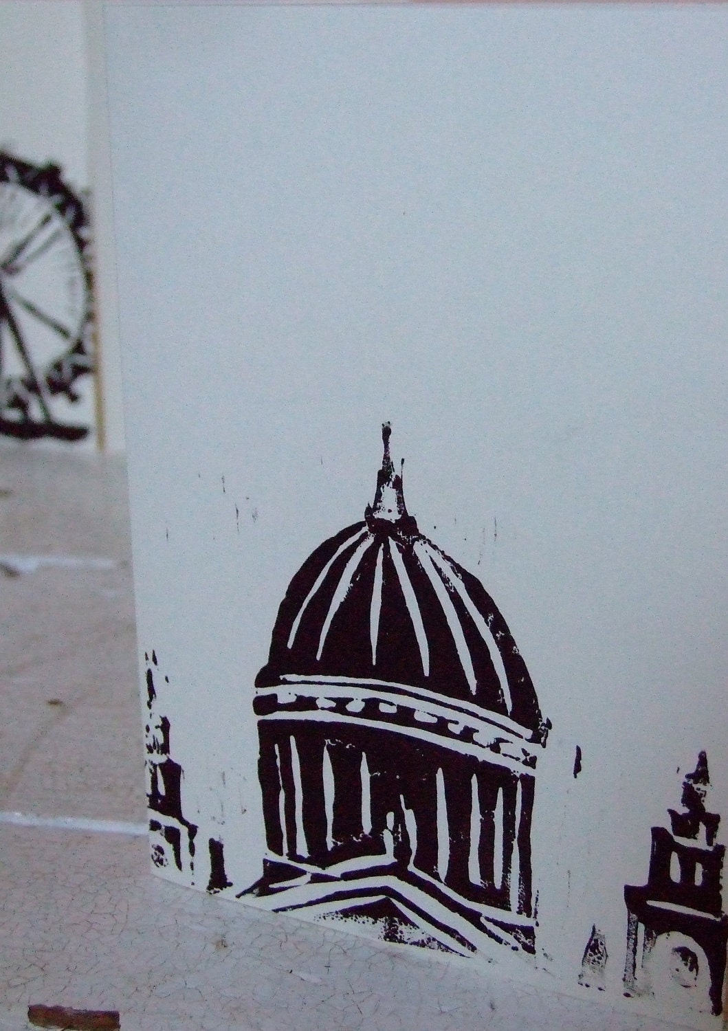 London Landmarks: Building Set- Handprinted Linoprint Card Set (3 Cards ...