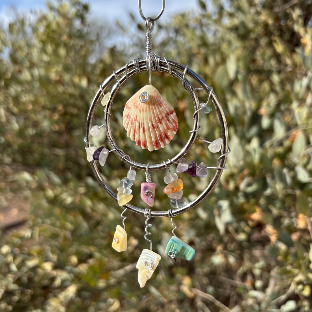 Oregon Coast Seashell Hanging Décor | Handmade Coastal Ornament - Etsy