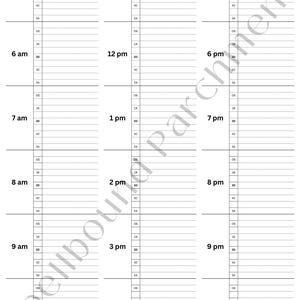 6 Minute Increment Time Tracker - Digital Downloads - Etsy