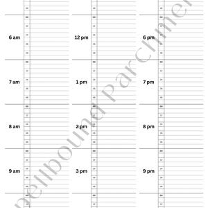 6 Minute Increment Time Tracker - Digital Downloads - Etsy