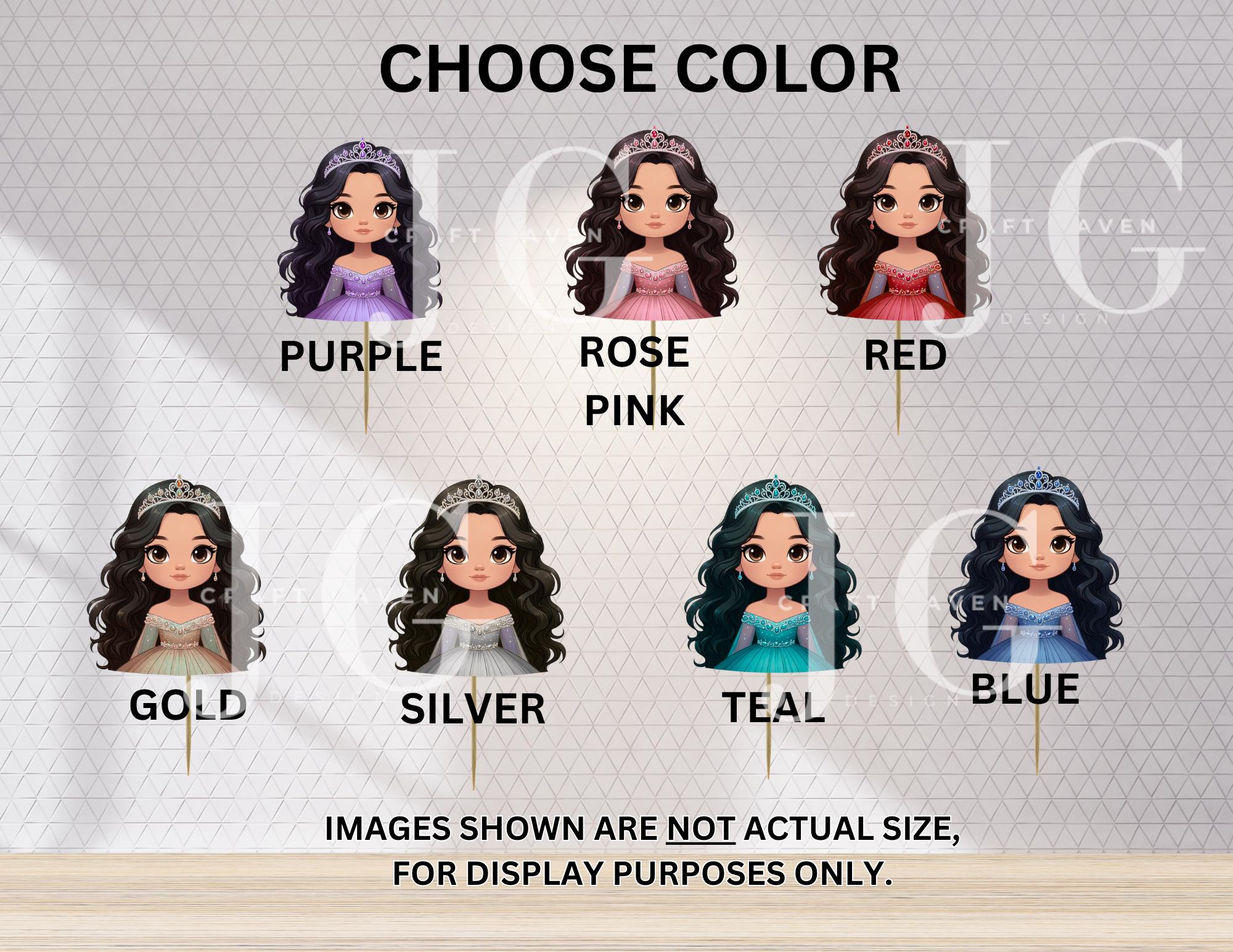 Doll Cupcake Toppers 12pc: Mis XV Quinceanera Party Picks, Red Dress ...