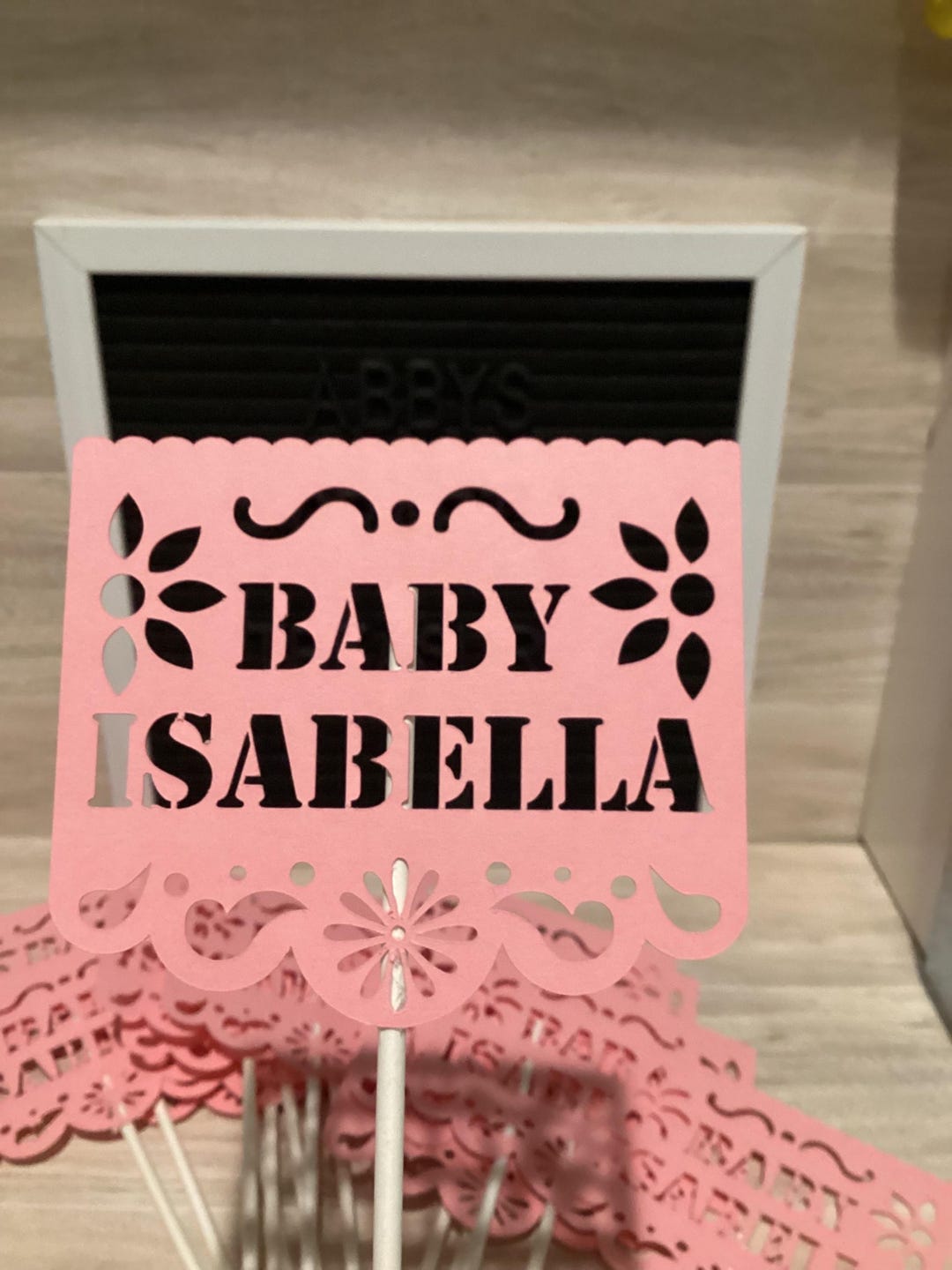 5pc Cielito Lindo Papel Picado, Talavera Centerpiece Pick, Baby Shower ...