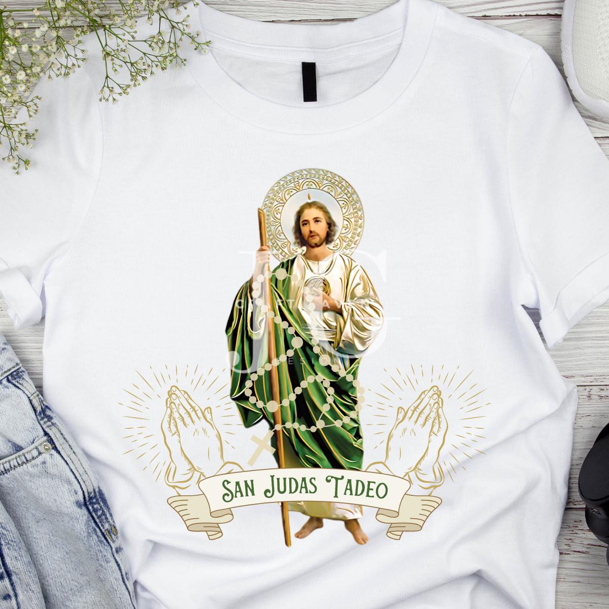 San Judas Tadeo PNG, Praying Hands With Rosary San Judas, Christian ...