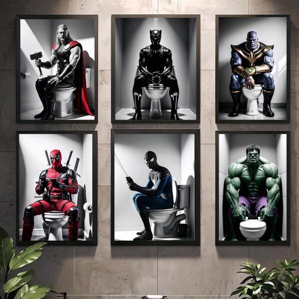 Superhero Bathroom - Etsy