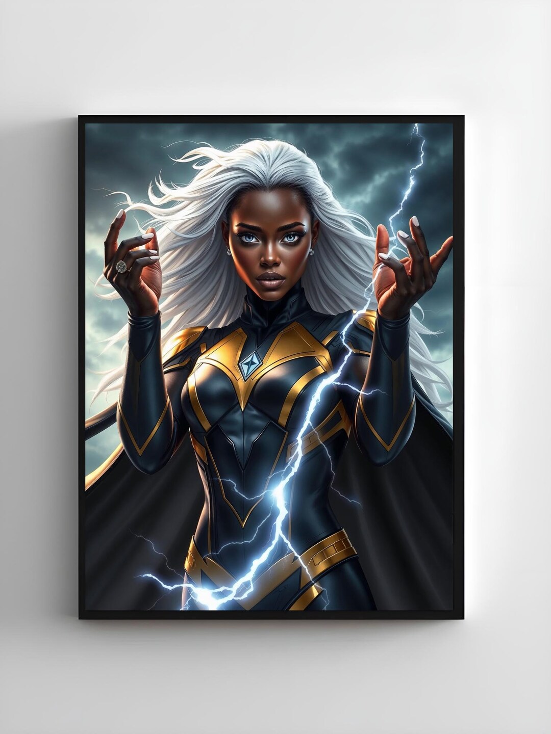 Marvel Storm Poster, Lightning Superhero Wall Art, Storm Digital ...