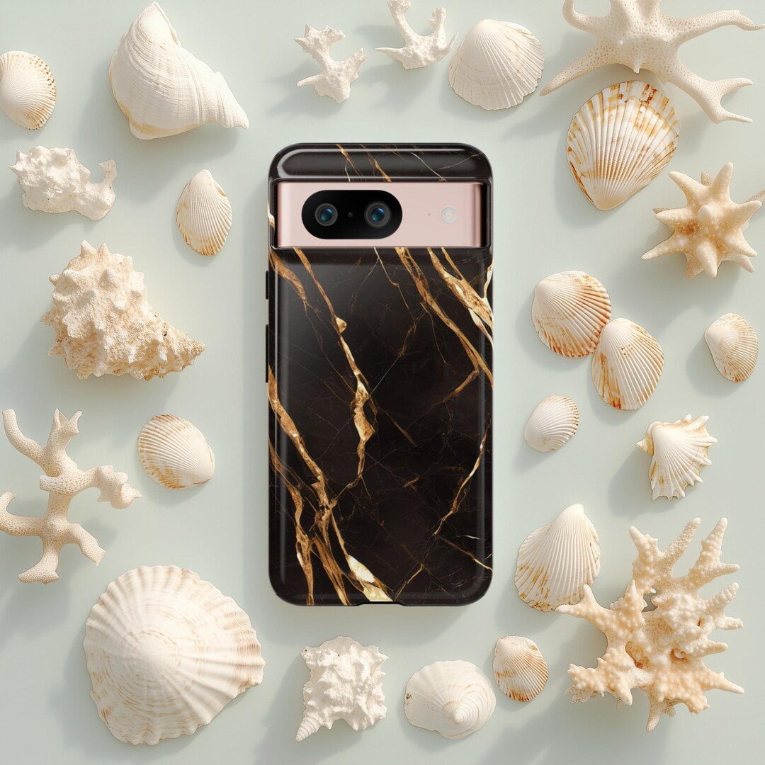 Elegant Black and Gold Marble Phone Cover for Google Pixel Sleek Gold ...