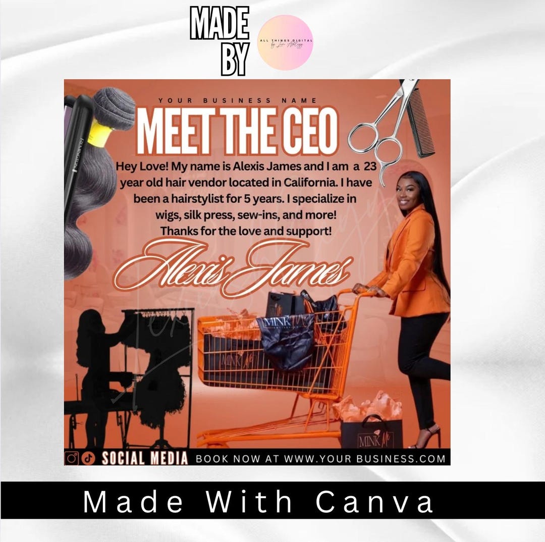 DIY Meet the CEO Flyer Template, Entrepreneur Flyer, Meet the Owner ...