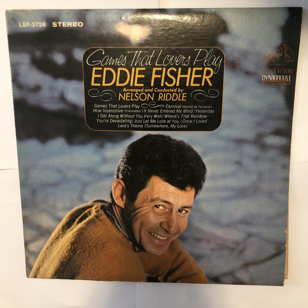 Eddie Fisher - Games That Lovers Play W/nelson Riddle 1966 LP VINYL - Etsy