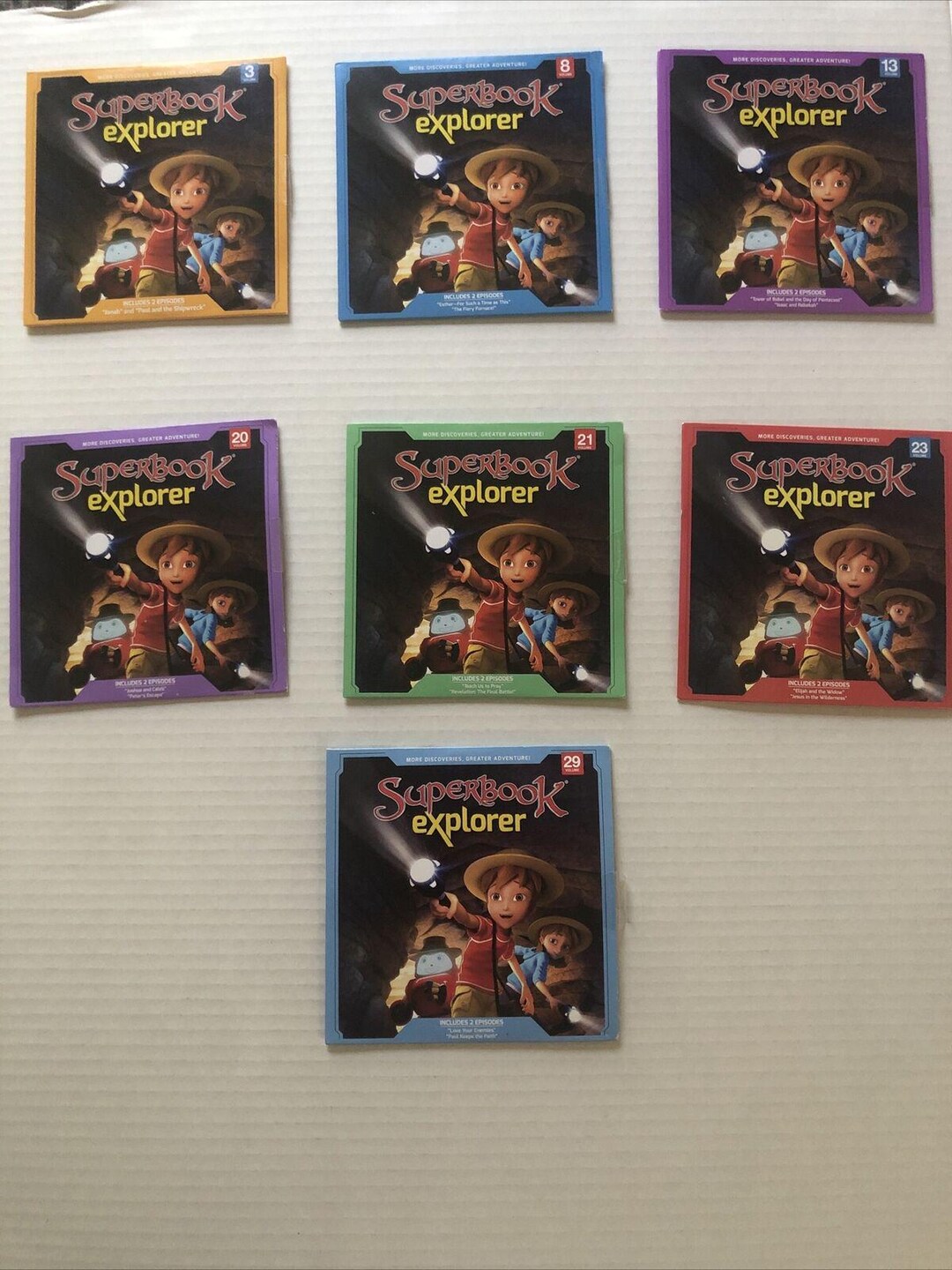 Lot of 7 Superbook Bible Adventures DVD Let the Adventures Begin - Etsy