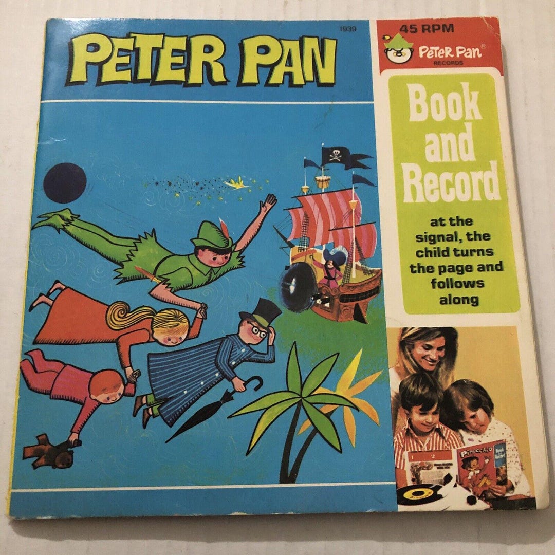 Peter Pan Record Read-along Book and 45 RPM Record Set 1939 - Etsy