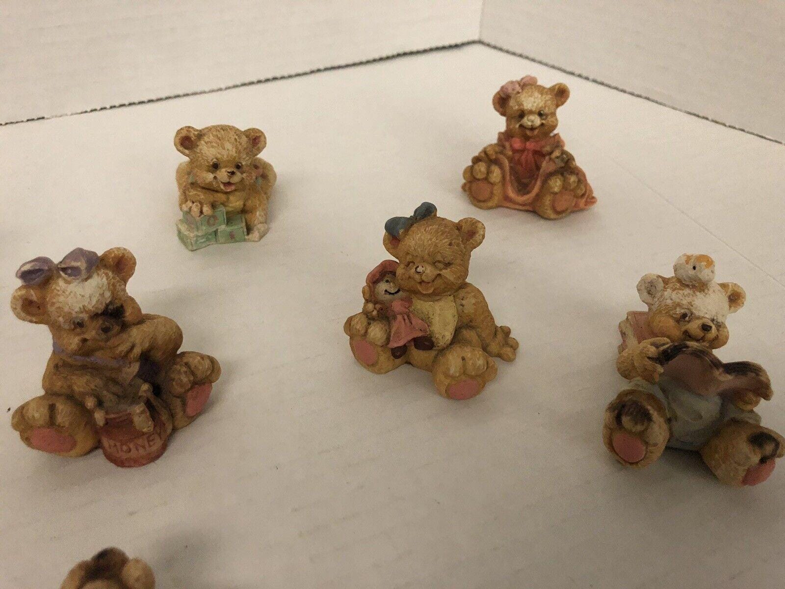 Vintage Mini Teddy Bear Figures Resin Lot of 11 Bears - Etsy