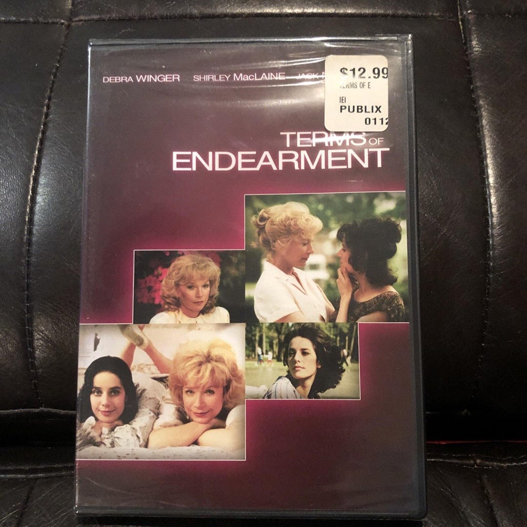 Terms of Endearment DVD Debra Winger Shirley Maclaine Jack Nicholson - Etsy
