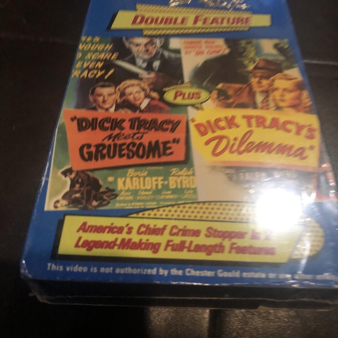 Dick Tracy Double Feature VHS 1947 Features 1990 Release Factory Sealed ...