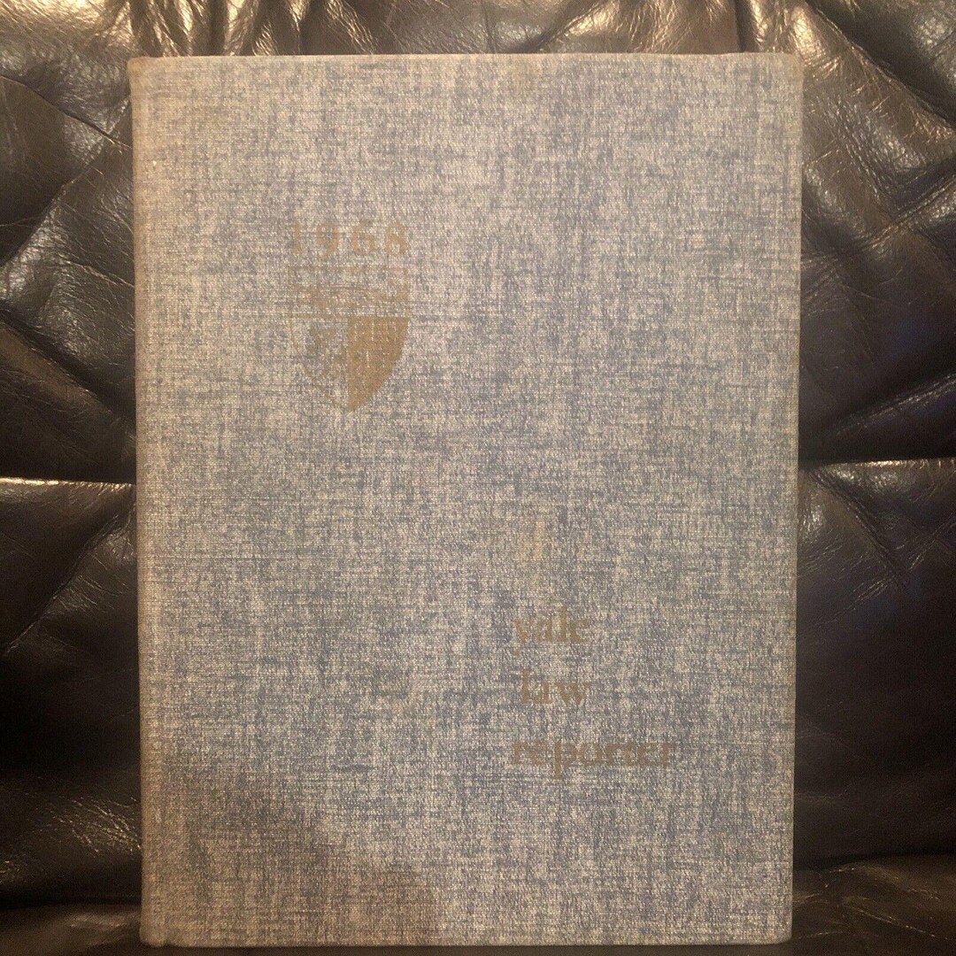 1968 Yale Law Reporter Book - Etsy