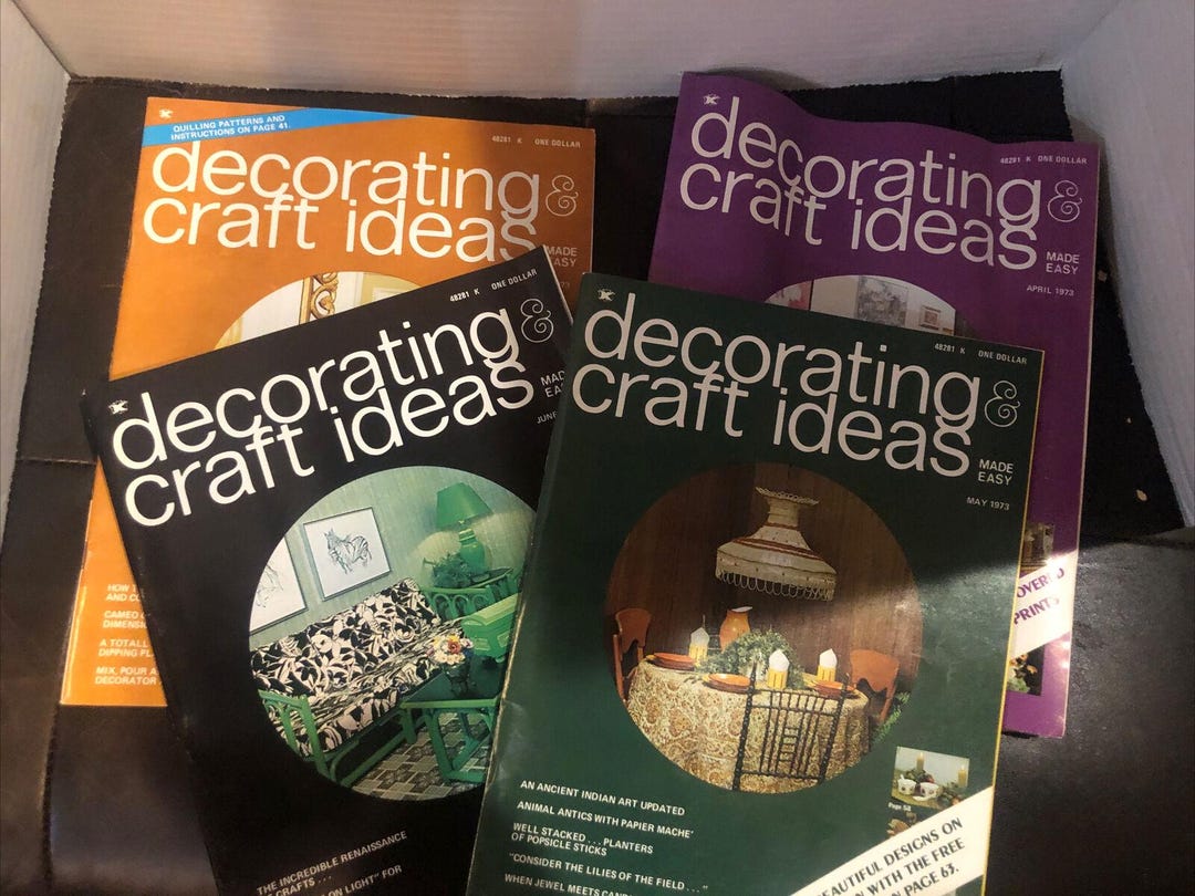 Lot of 4 Vtg 1973 Decorating & Craft Ideas Made Easy Magazines - Etsy