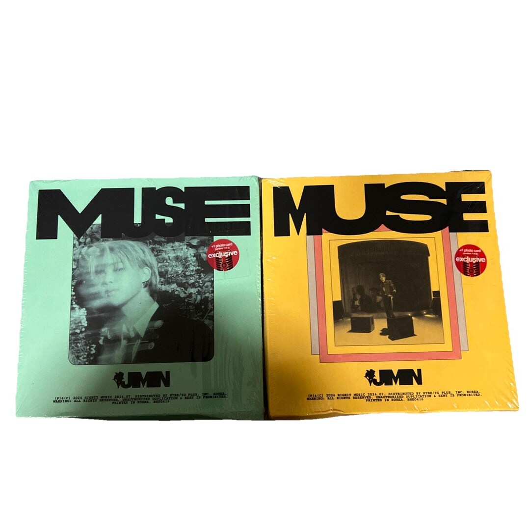 Jimin: MUSE CD Albums W/ Boxes Papers Photos Target Excl. Both Vers ...
