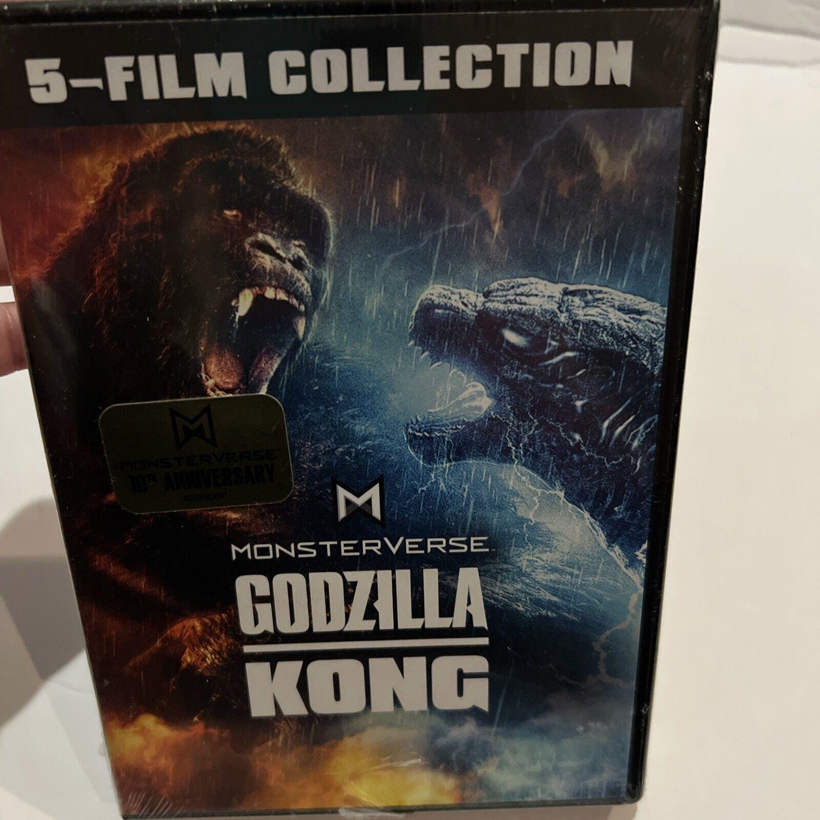 Godzilla Kong Monsterverse 5-film Collection DVD NEW 10th Anniversary ...