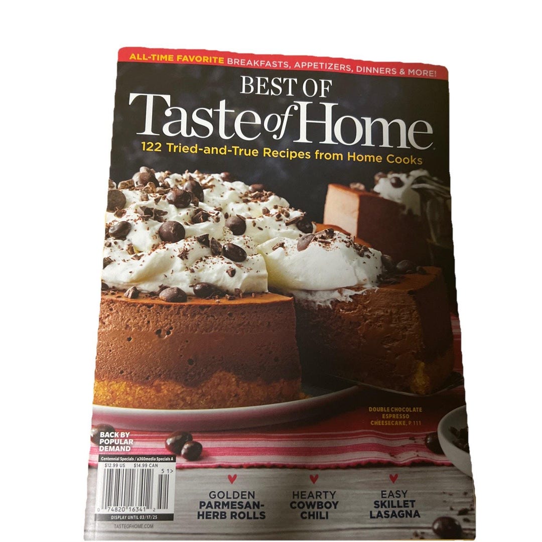Best of Taste of Home Magazine Special Issue • 122 Cooking Recipes - Etsy