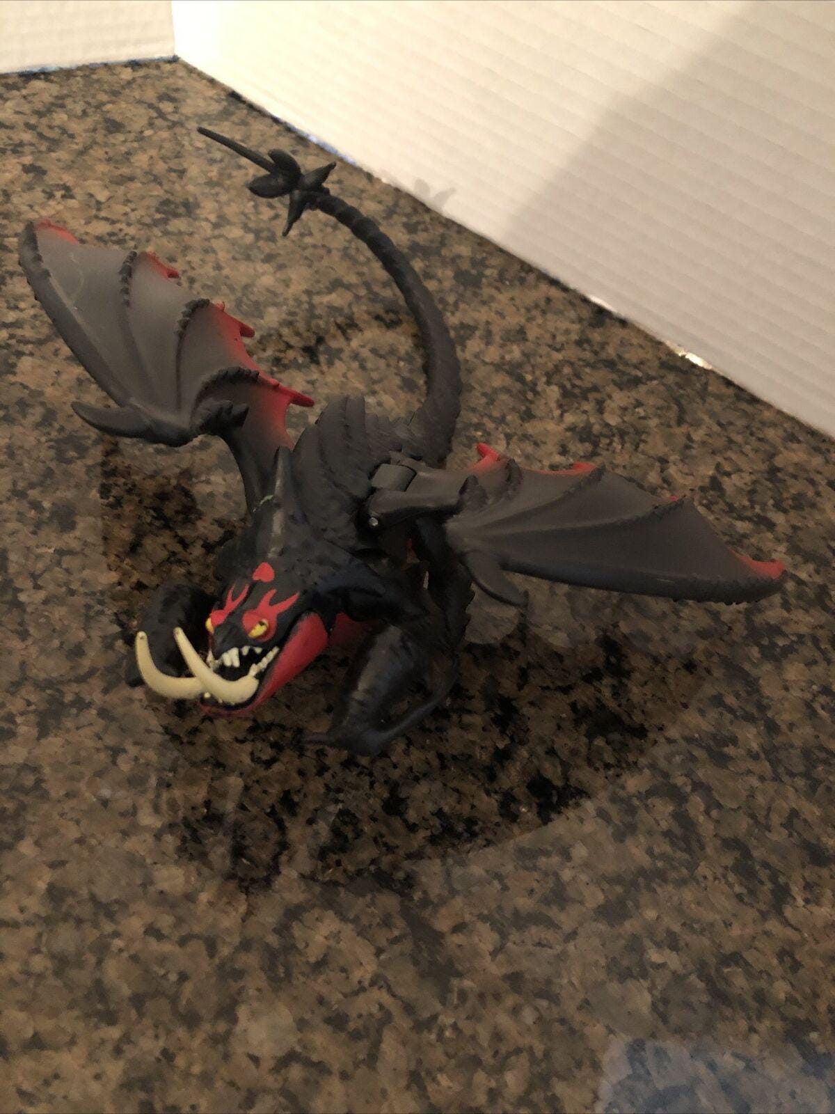 How to Train Your Dragon Figure Deathgripper Black Red Villain Monster ...
