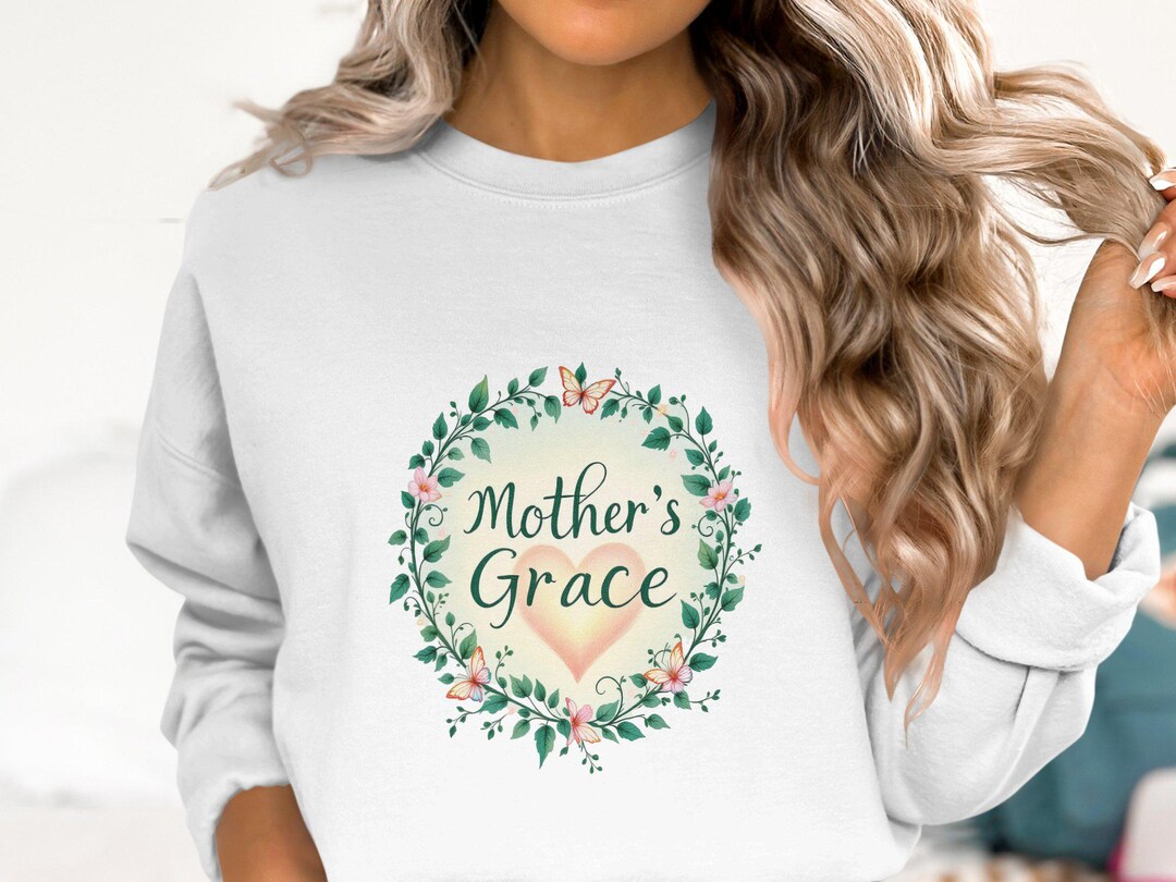 Mother Grace PNG, Mother's Day Sublimation Design Download, Floral Mom ...