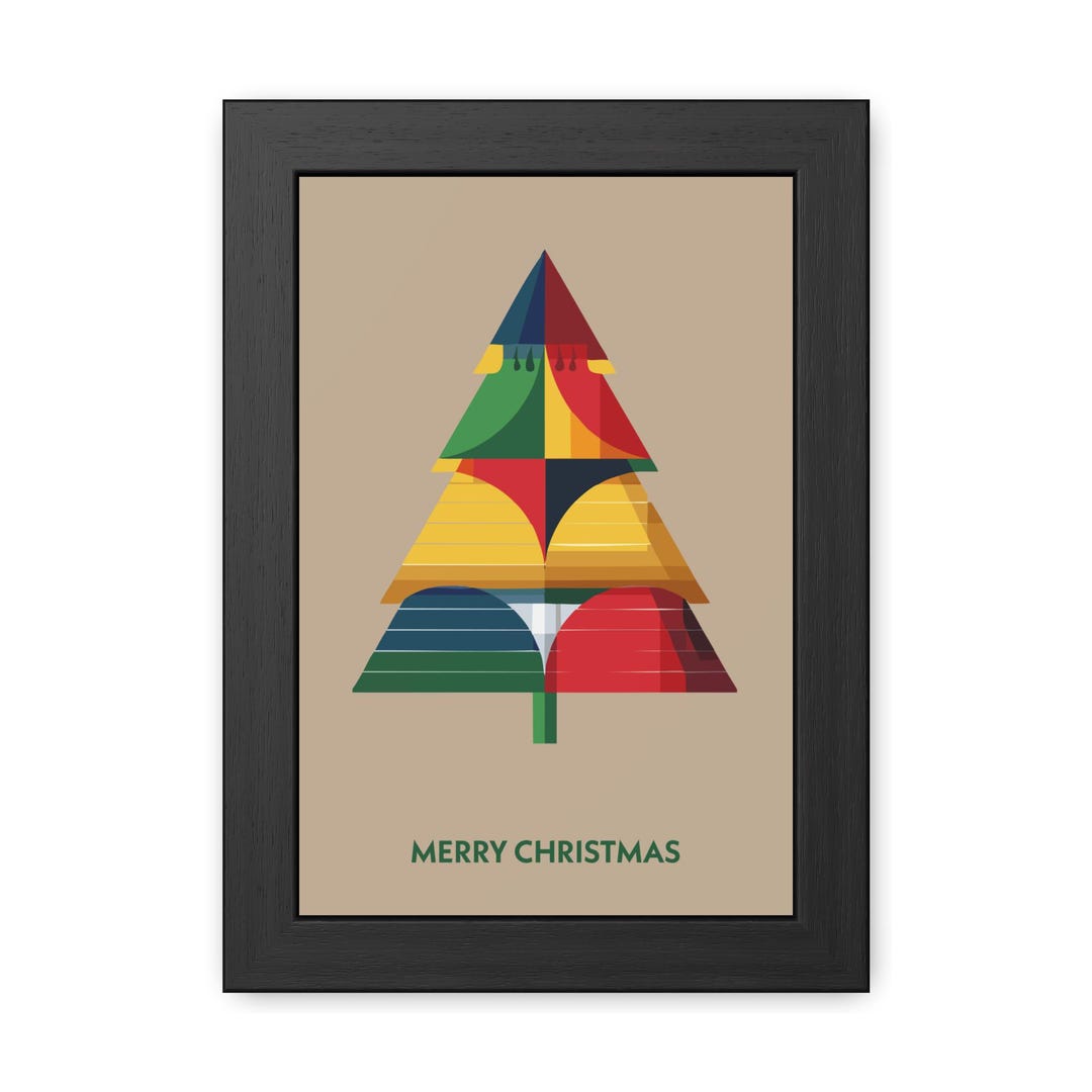 Bauhaus Wall Art, Christmas Tree Shape, Framed Posters, Minimalist ...