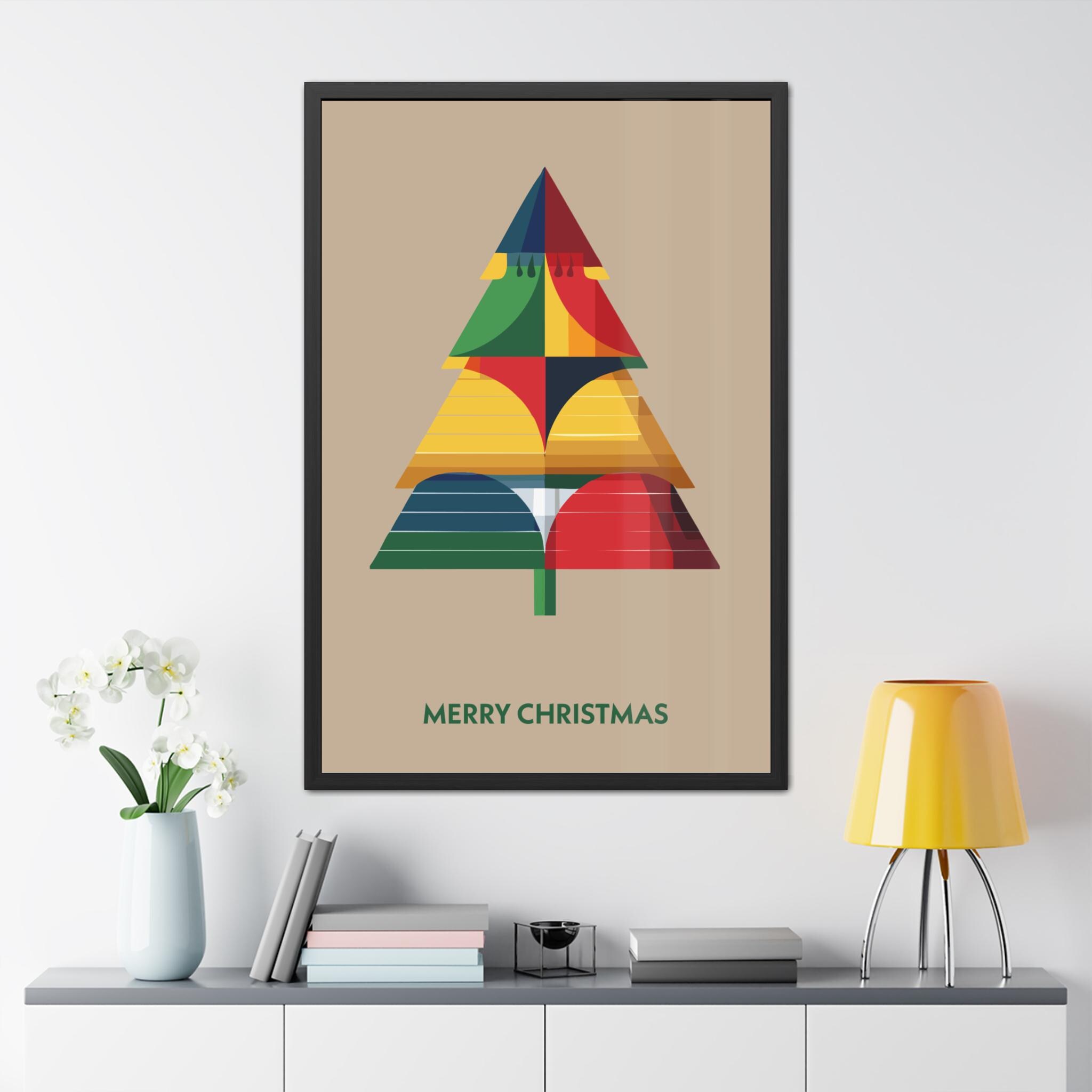 Bauhaus Wall Art, Christmas Tree Shape, Framed Posters, Minimalist ...