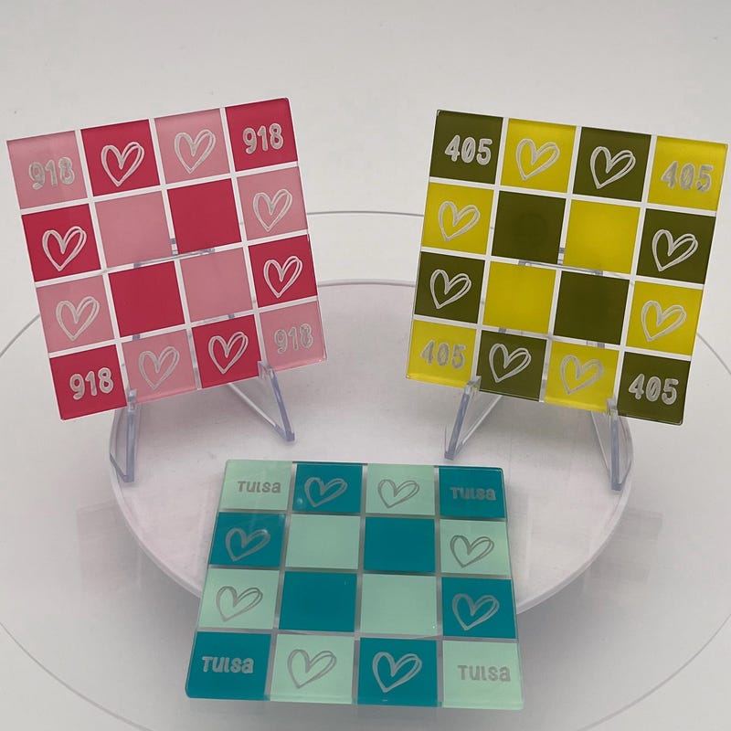 Retro Glass Coasters - Etsy