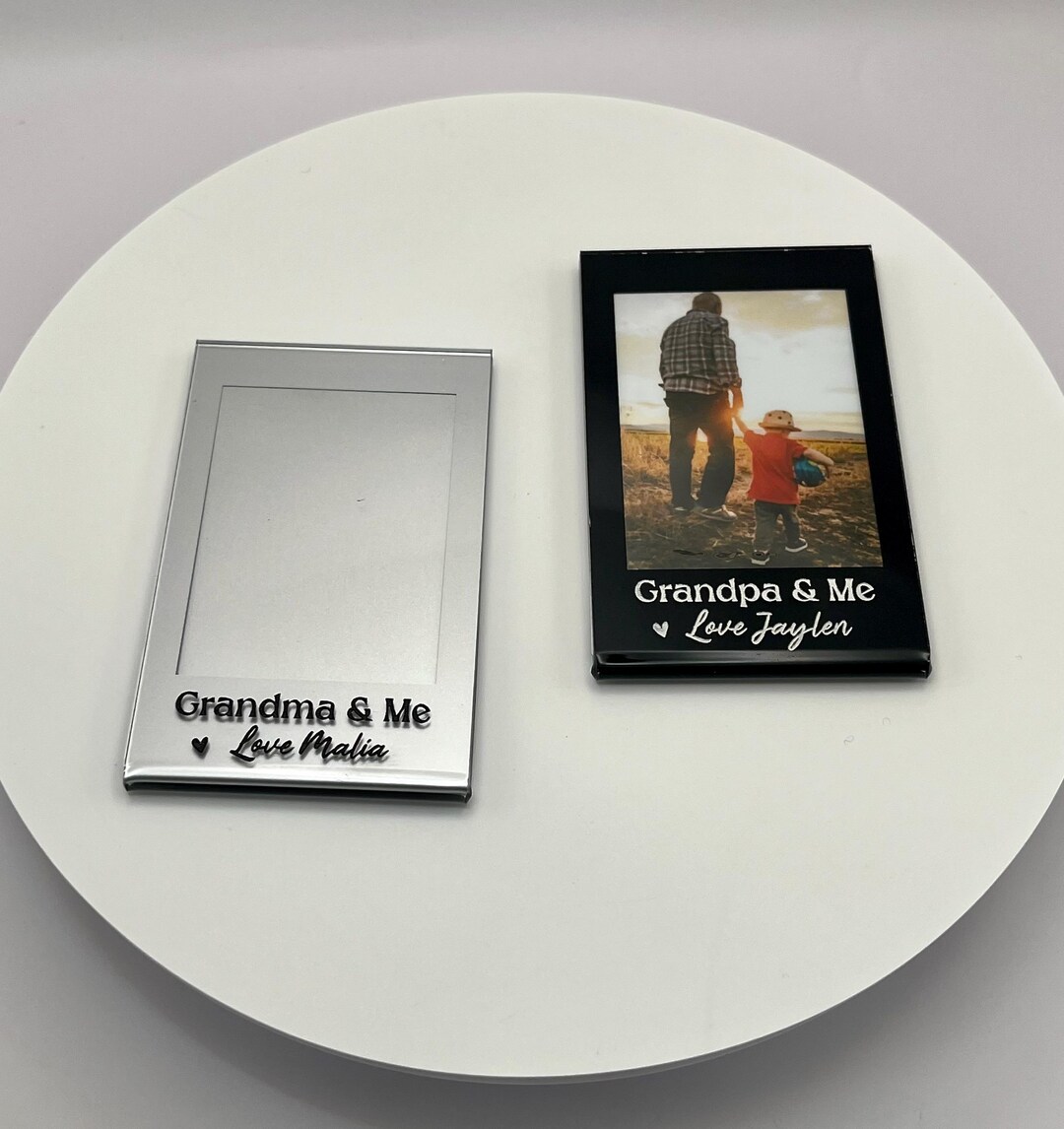 Personalized Grandparent Mini Magnetic Photo Frame: Engraved Gift From ...