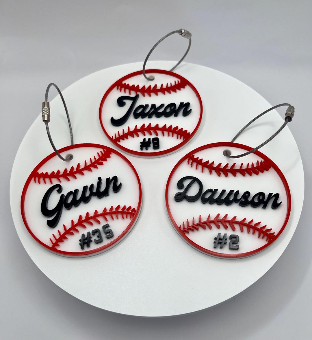 Custom Baseball Bag Tag, Personalized Baseball Bat Bag Tag, Baseball ...