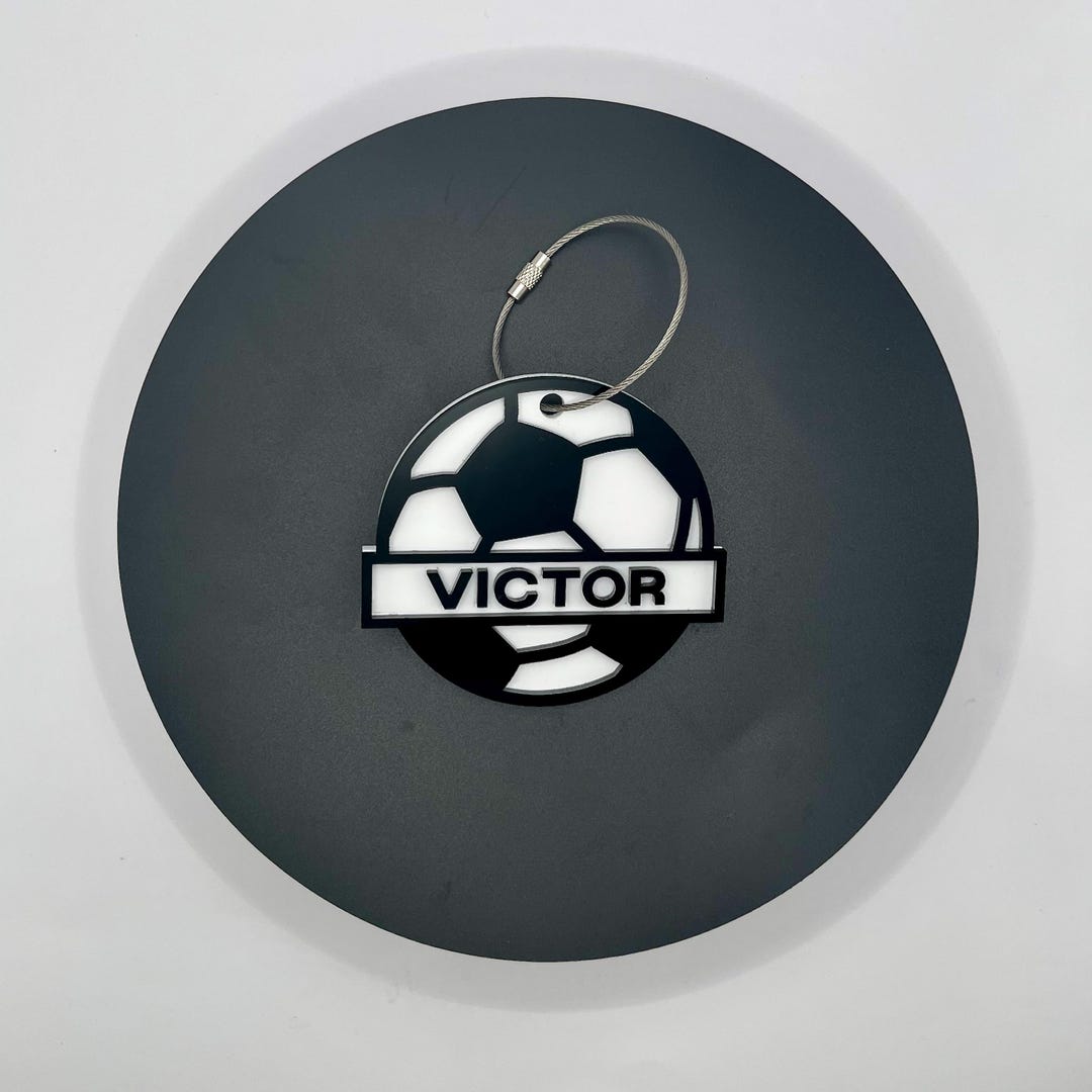 Personalized Soccer Ball Bag Tag: Custom Acrylic Name Tag for Backpack ...