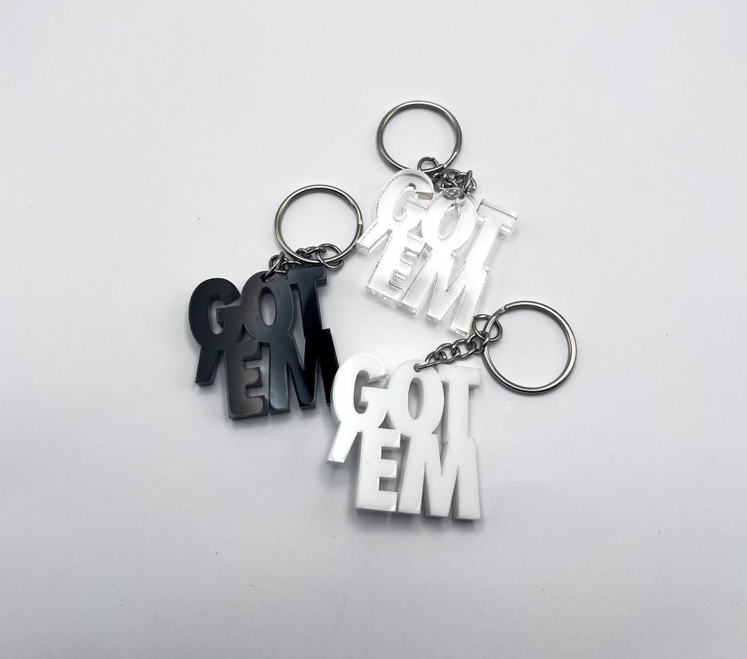 Got ‘em Acrylic Keychain (black, White, and Clear), Sneakerhead ...