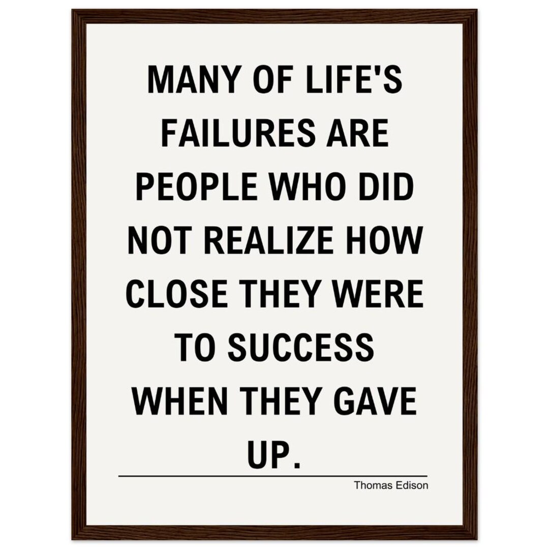 Large Framed 30x40cm Inspirational Quote Inspirational Quote Framed ...