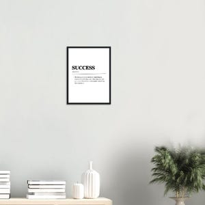 Large Framed 30x40cm Success Definition Success Framed Poster Success ...