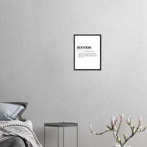 Large Framed 30x40cm Success Definition Success Framed Poster Success ...