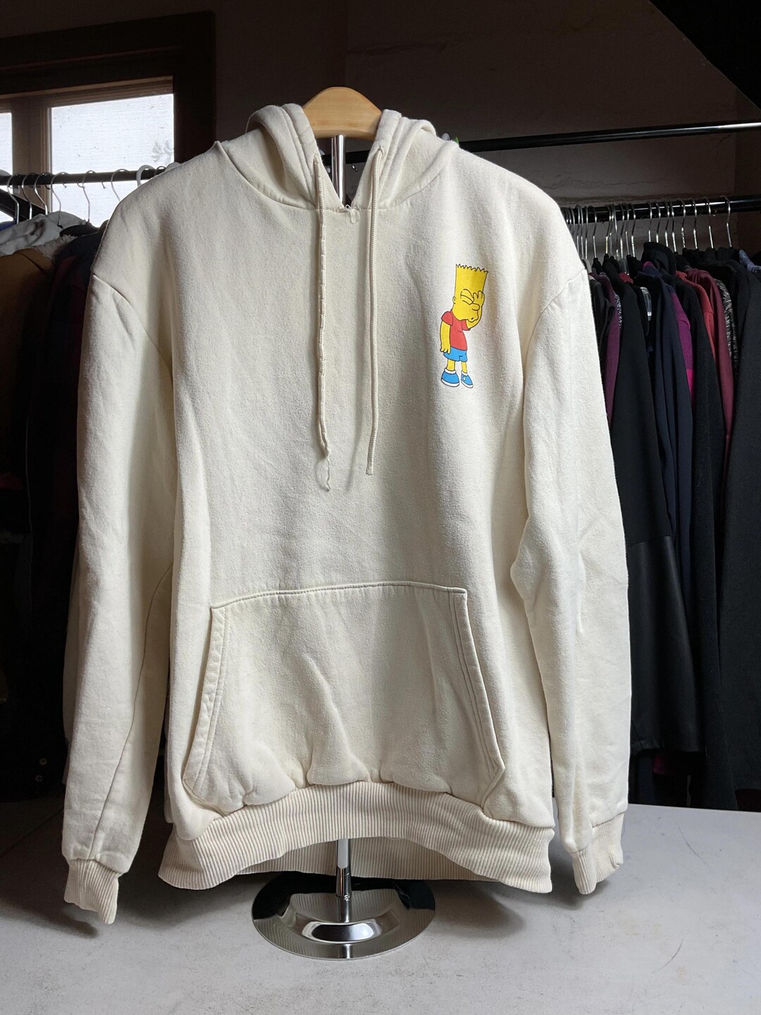 The Simpsons Bart Simpson Facepalm Hoodie Cream Medium - Etsy