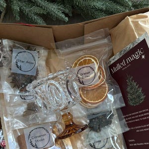 Holiday Mulled Wine Kit W/ Spices, Glass & Scented Candle | Christmas ...
