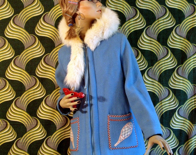 James Bay Wool Eskimo Jacket With Fur Collared Hood - Etsy