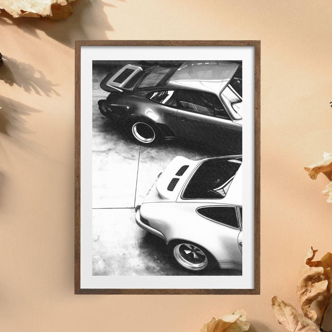 Porsche 911 Black Print , Car Print , Hyper Car Print , Porsche Print ...