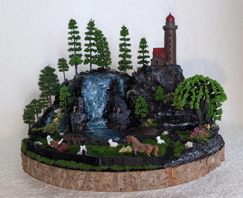 Landscape Waterfall Diorama - Etsy