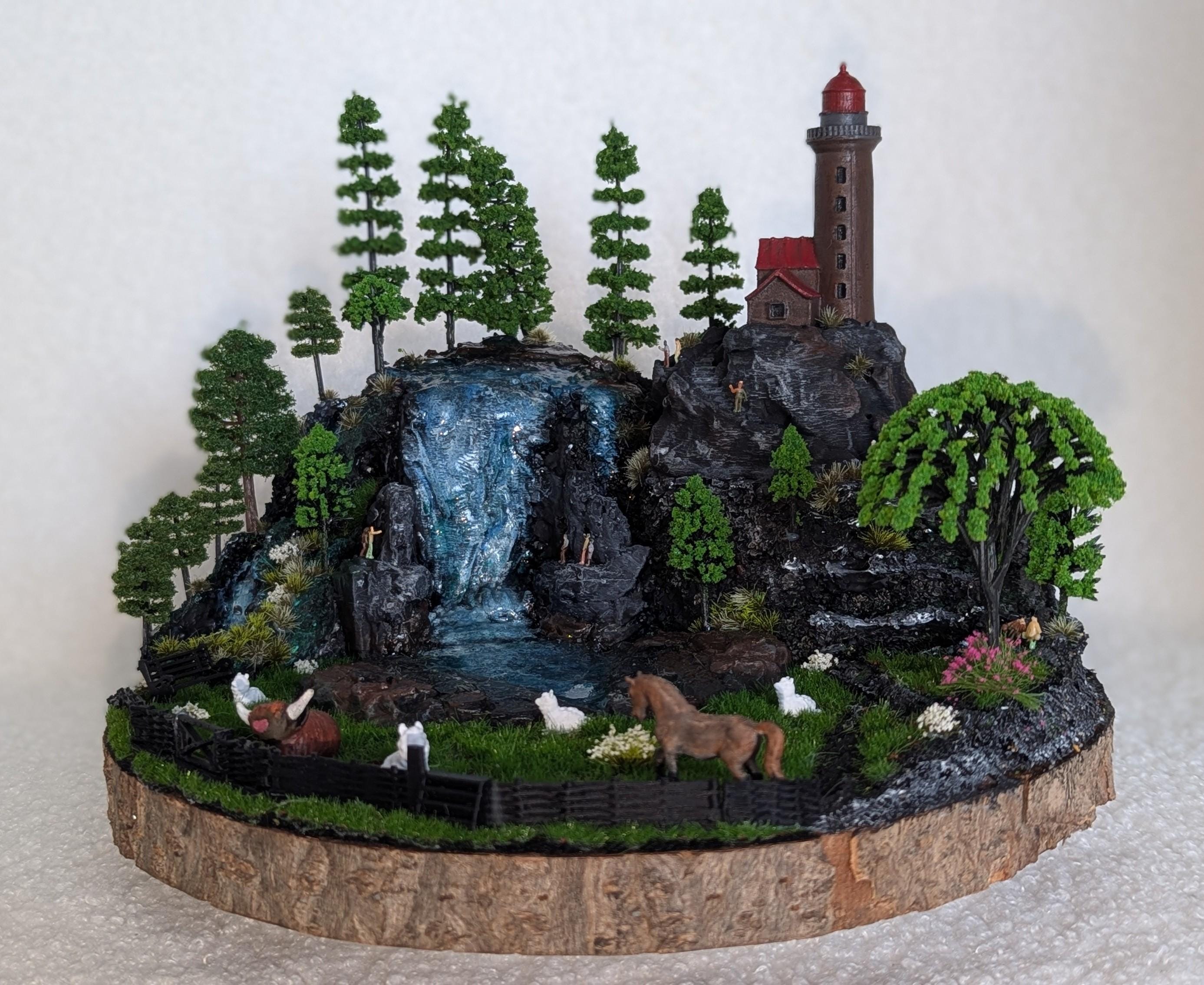 Landscape Waterfall Diorama - Etsy