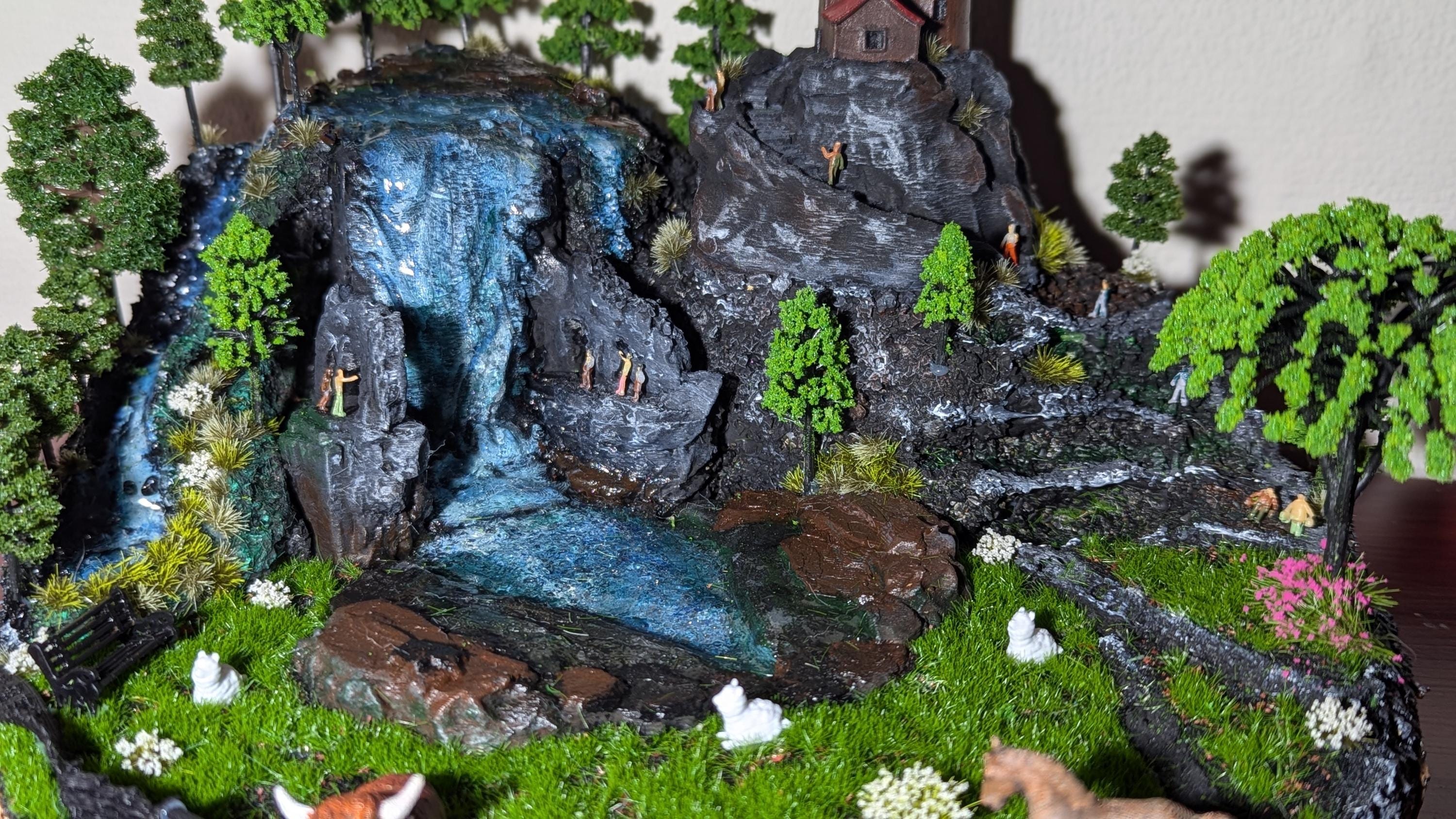 Landscape Waterfall Diorama - Etsy