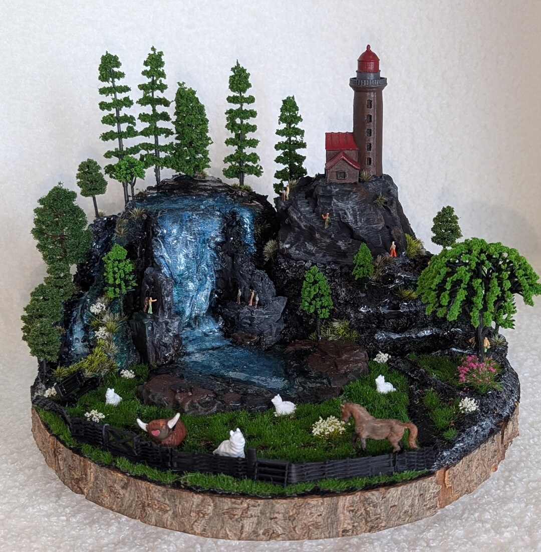 Landscape Waterfall Diorama - Etsy