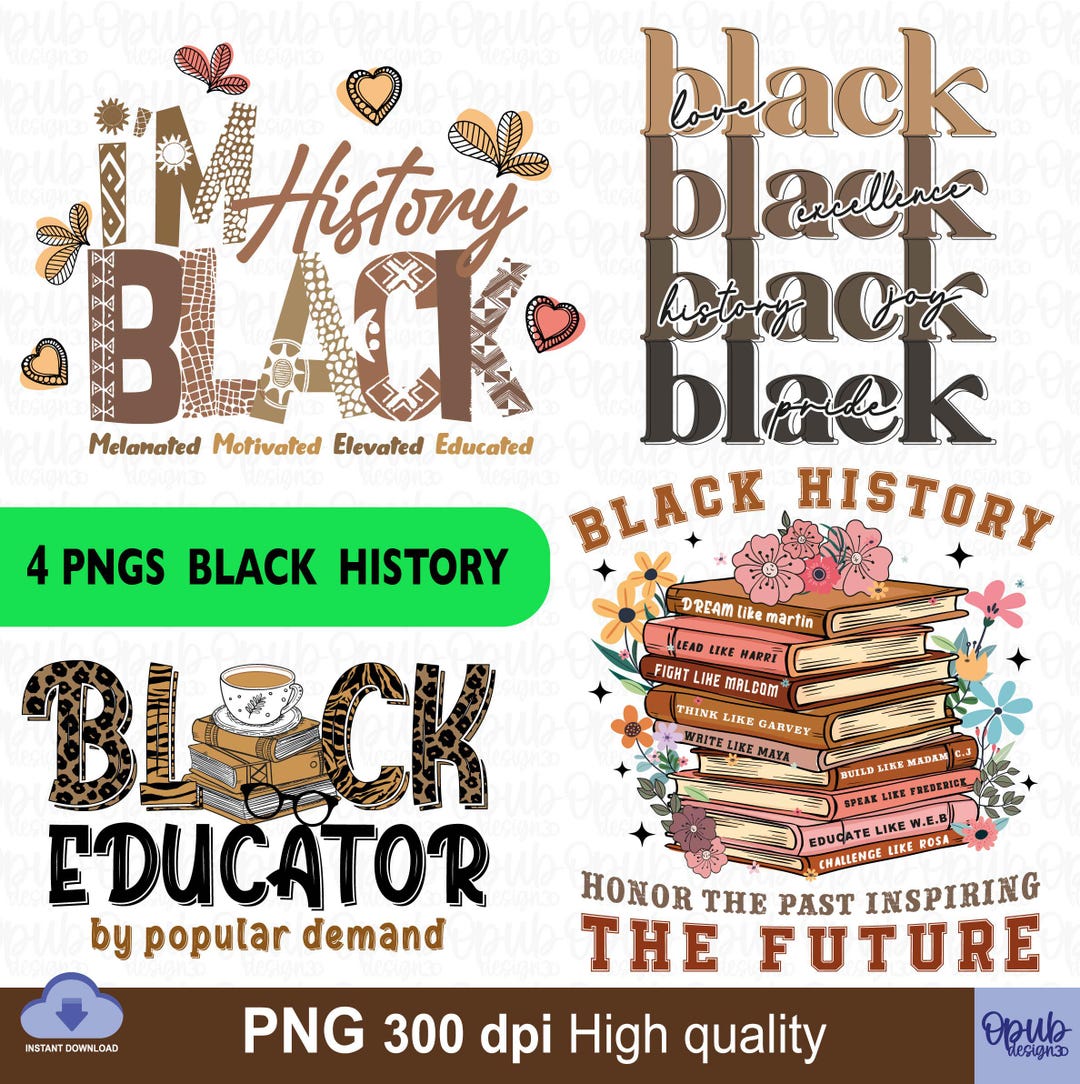 Black History Bundle Png, Black History Png, Afro American Png, Black ...