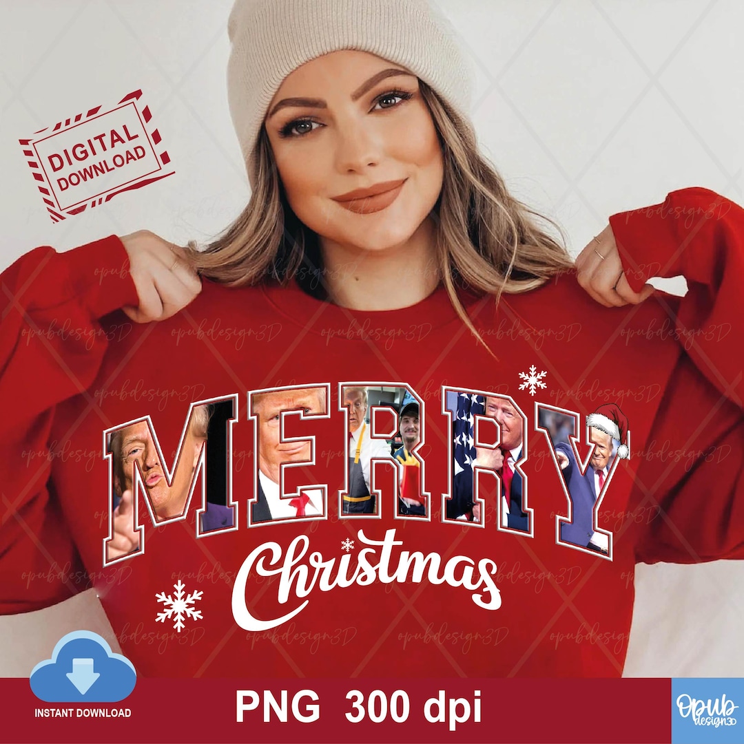 Merry Trumpmas Png, Trump Merry Christmas Png,trump Christmas T-shirt ...