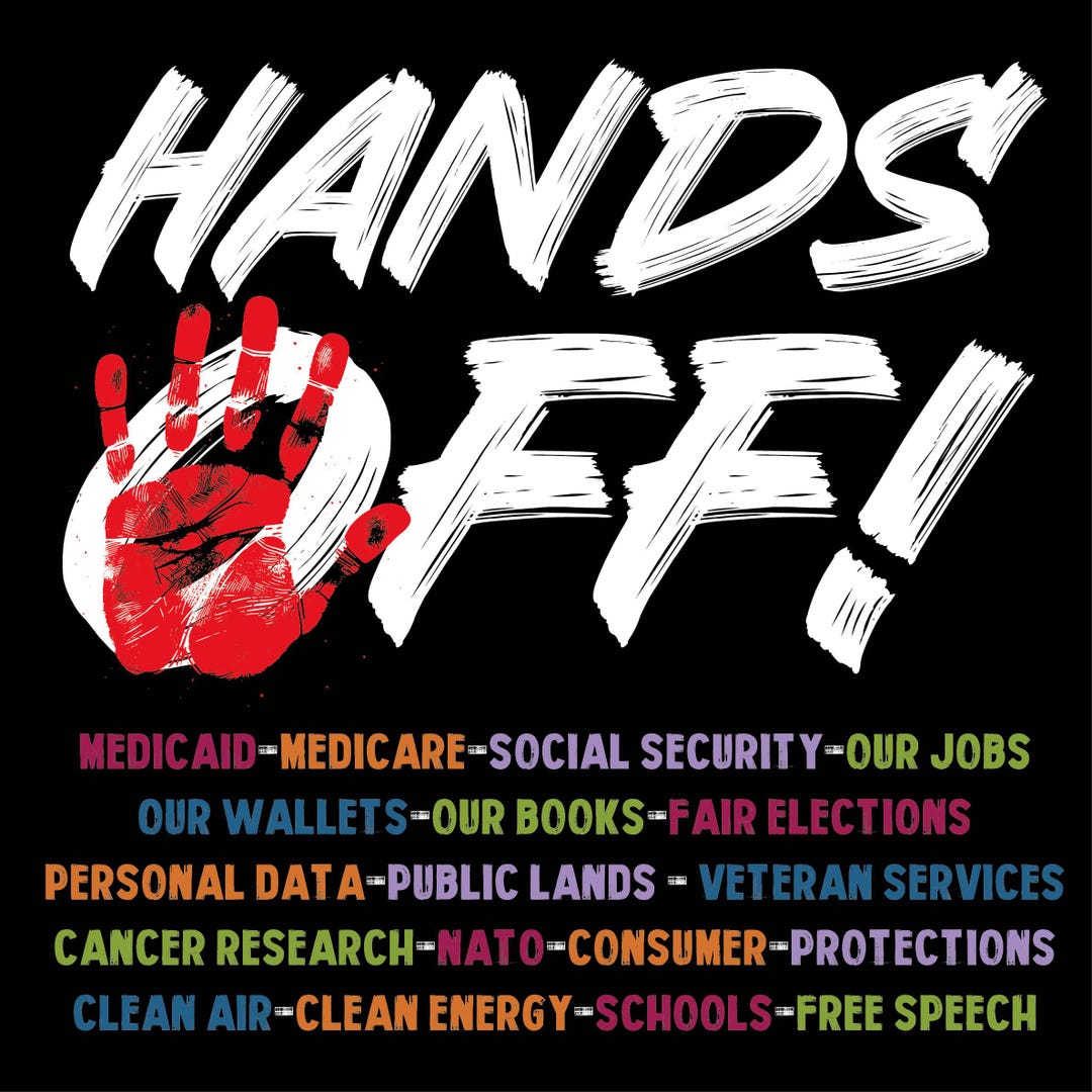 Hands off Protest PNG SVG – Social Security, Medicare, & Public ...