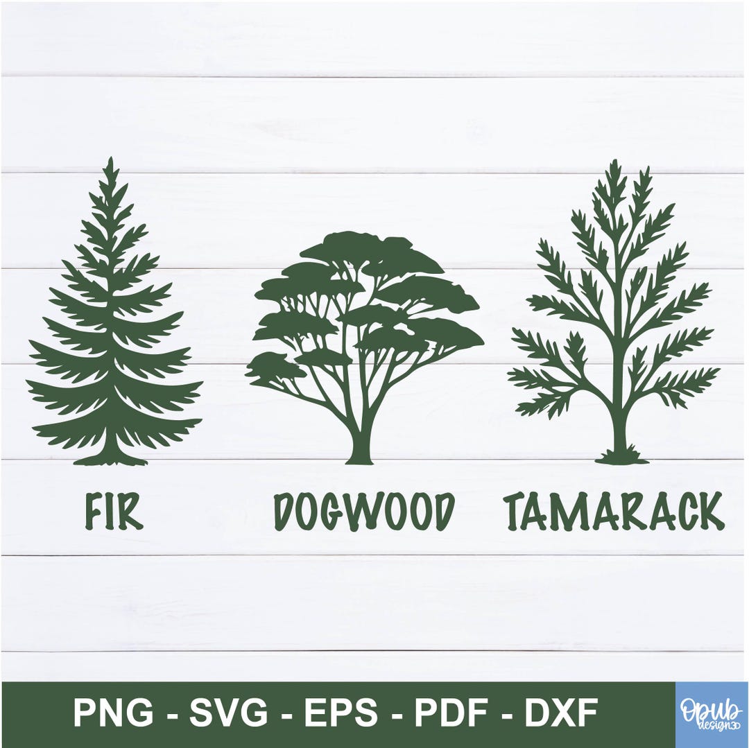 Fir Dogwood Tamarack Png SVG - Subtle FDT Shirt - Vintage Tree PNG ...