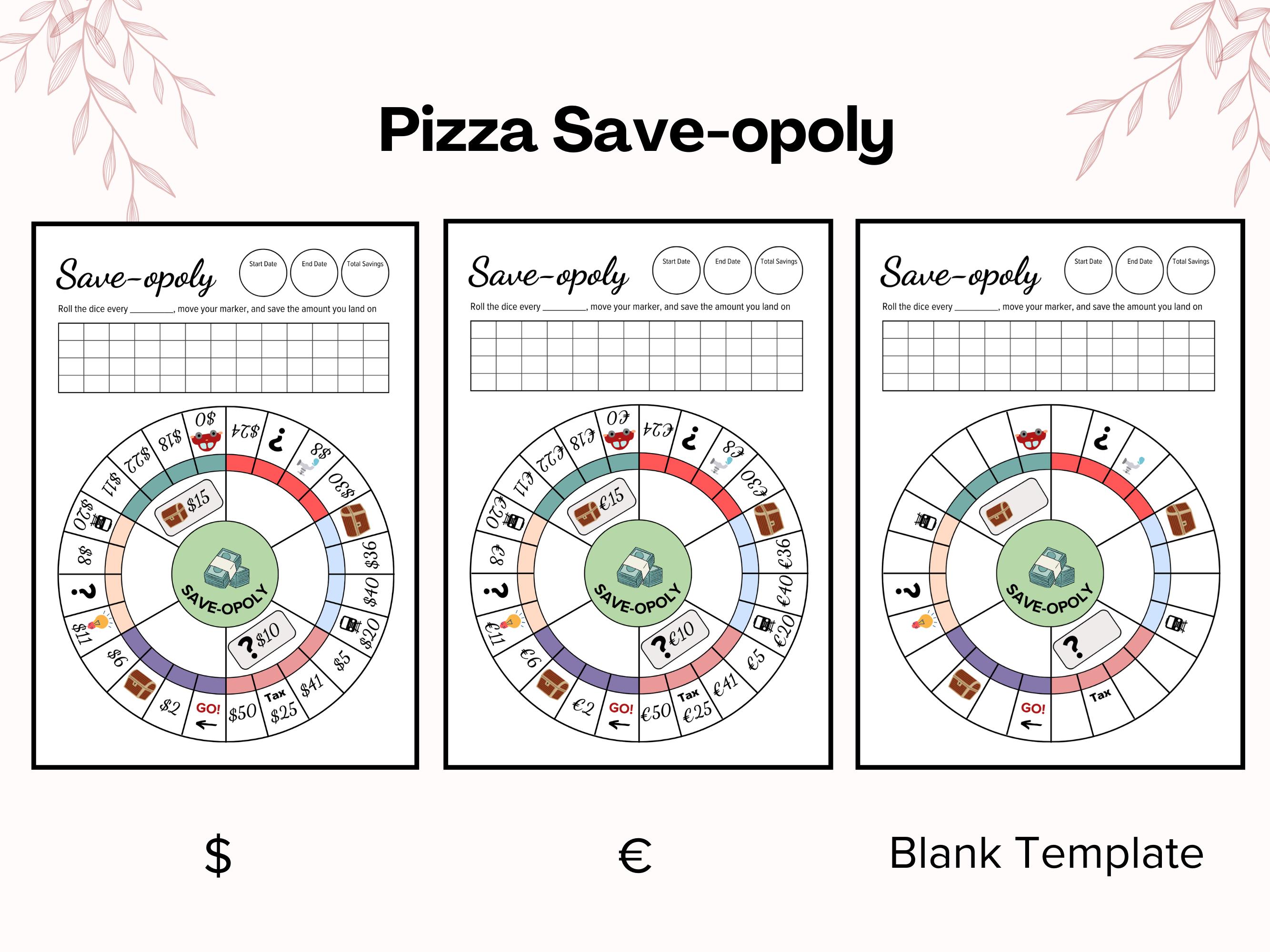 Saveopoly Savings Challenge, Printable Savings Game, Money Tracker ...