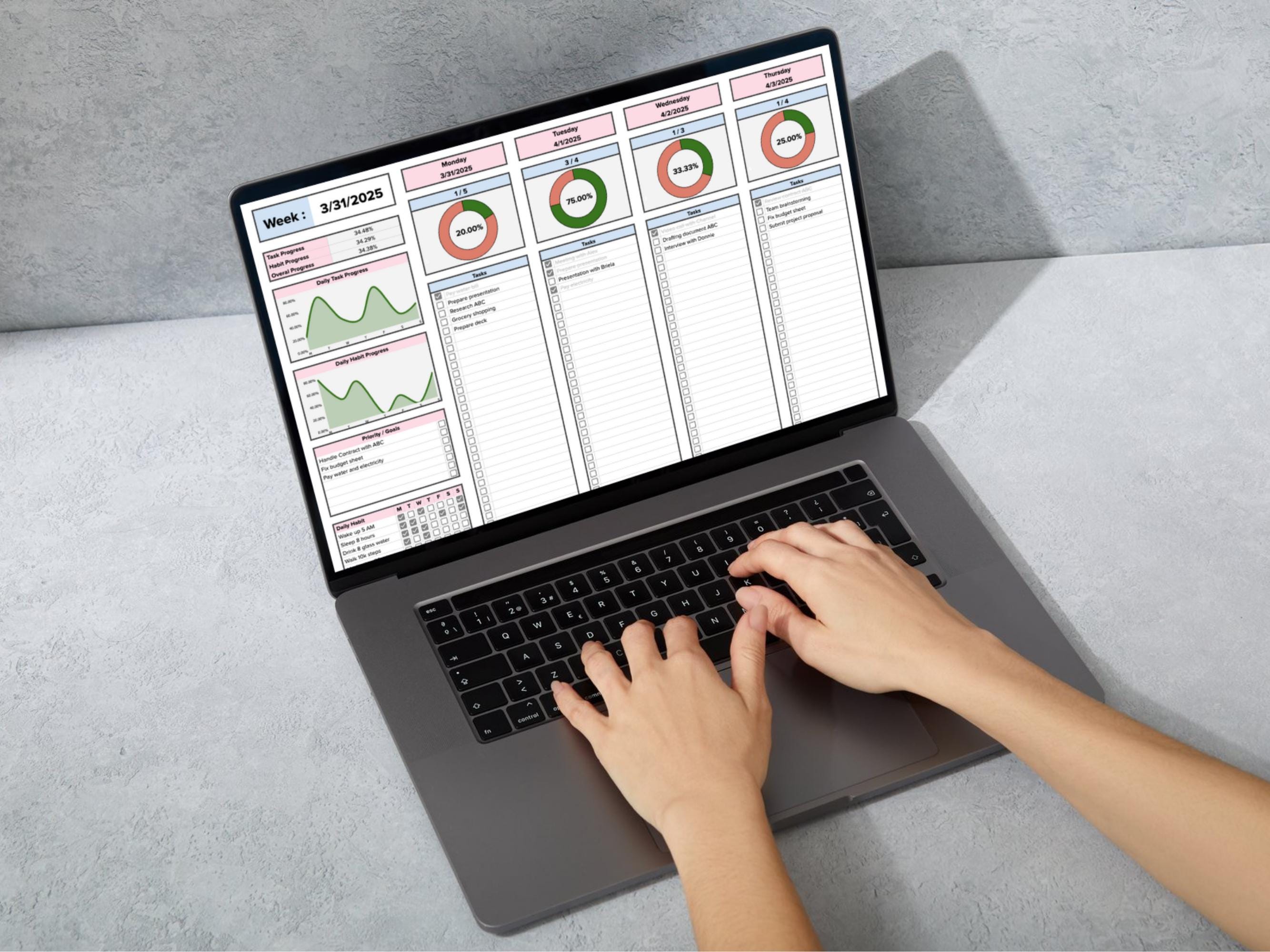 Weekly Planner, Weekly Schedule, Task Planner, Daily to Do List Google ...