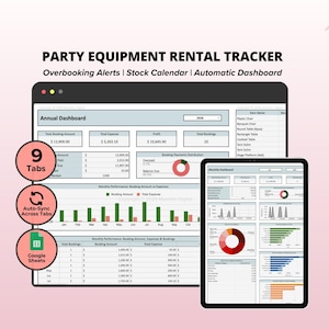 Party Equipment Rental Tracker - Etsy